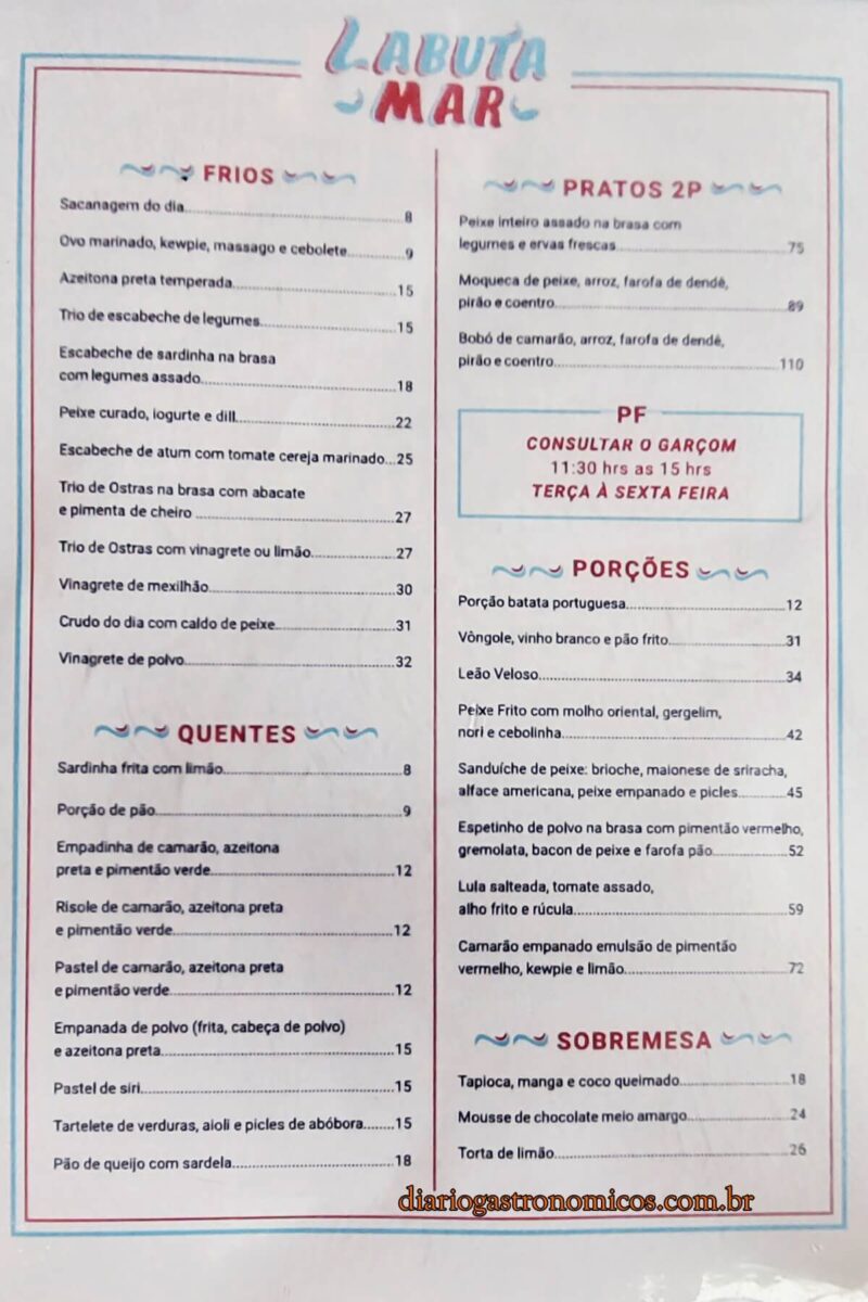 Labuta Mar, Rio de Janeiro | Diários Gastronômicos